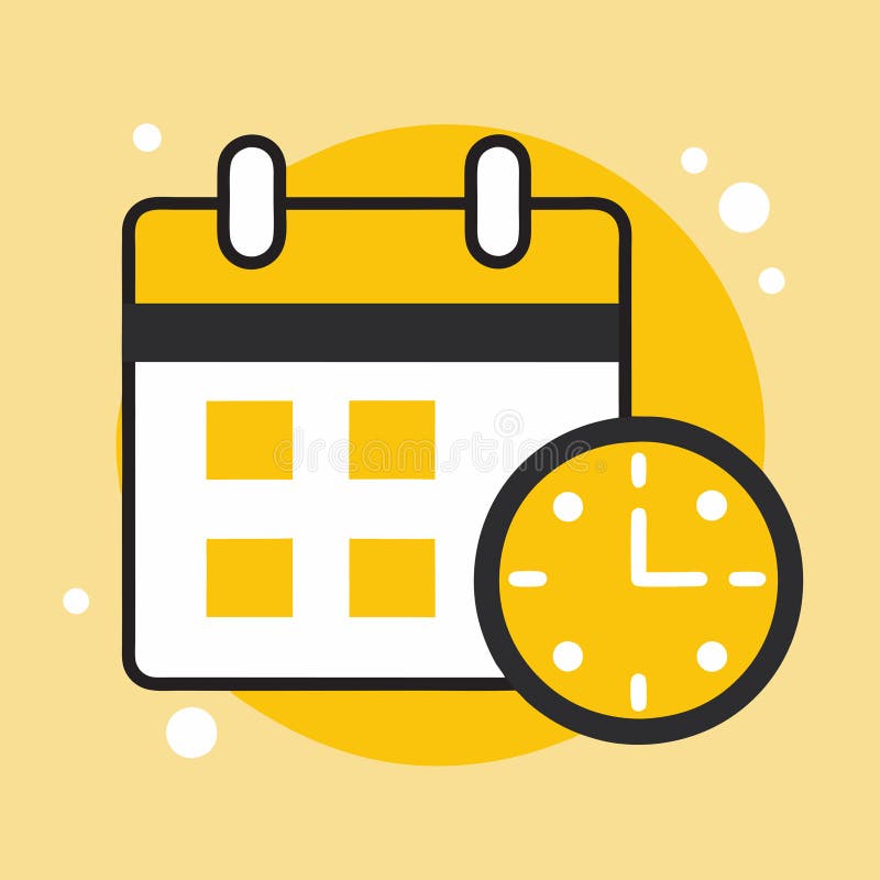A Calendar and Clock Icon is Displayed Symbolizing the Concept of ...
