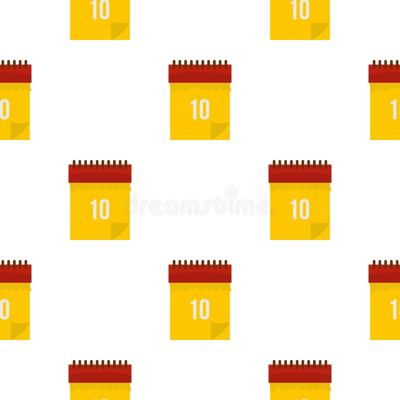 Yellow Calendar with 10 Date Pattern Seamless Stock Vector ...