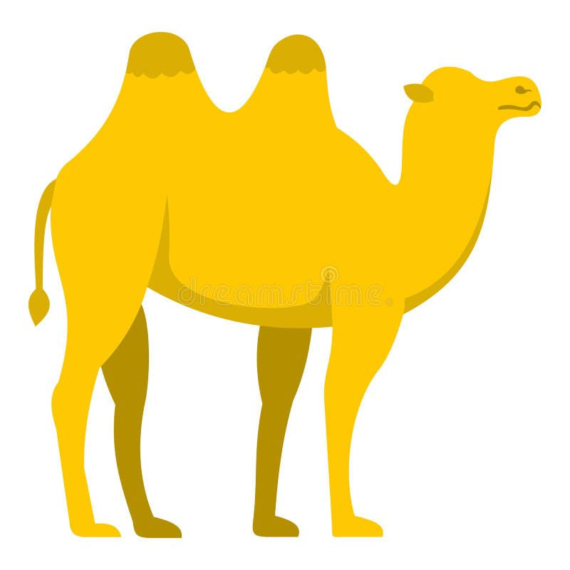 A Yellow Camel in a Danger Sign Stock Illustration - Illustration of ...