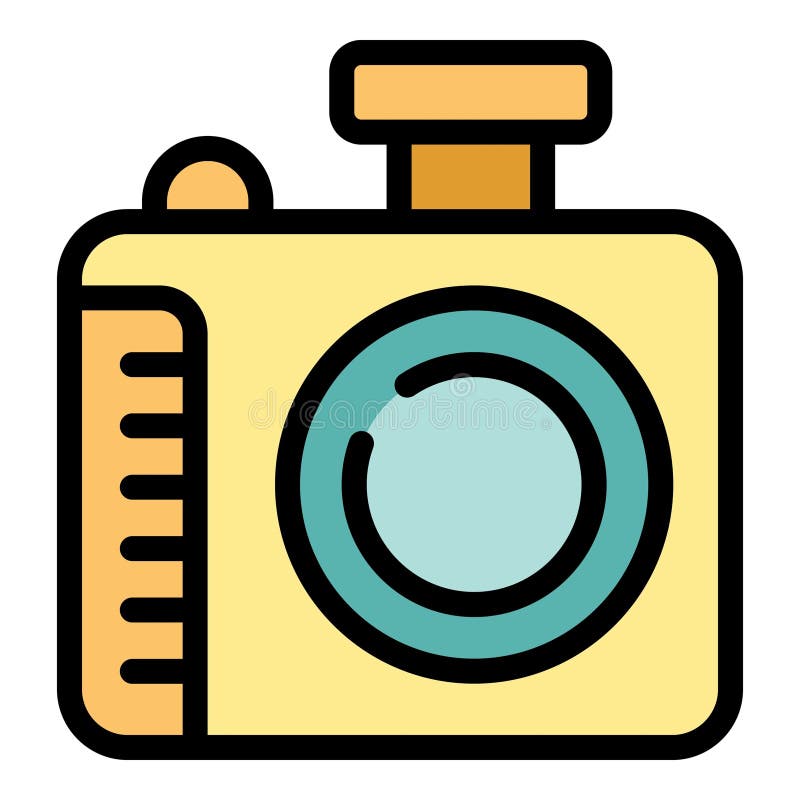 Yellow Camera Capturing Special Moments with Flash on Stock Vector ...