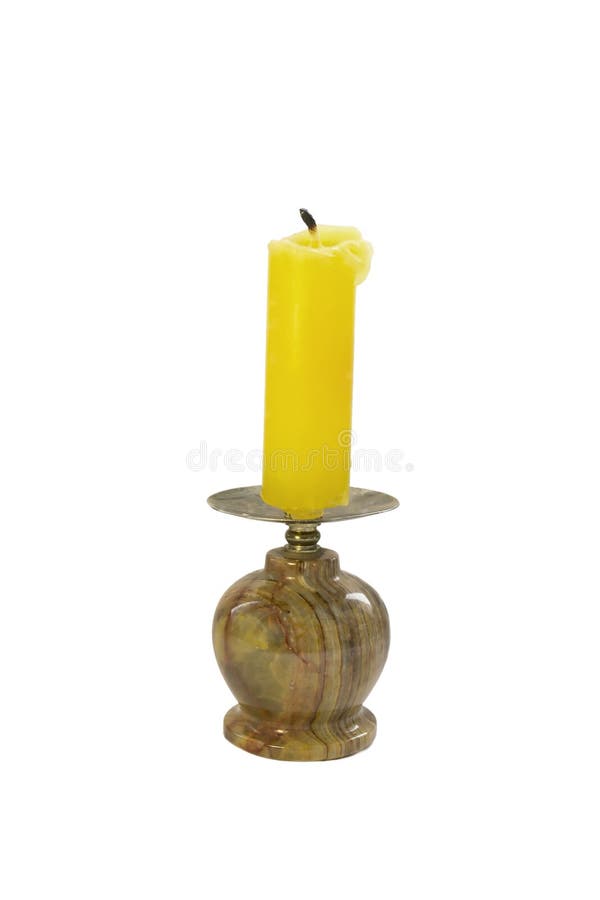 Yellow candle stock image. Image of candleend, candlestick - 30018269