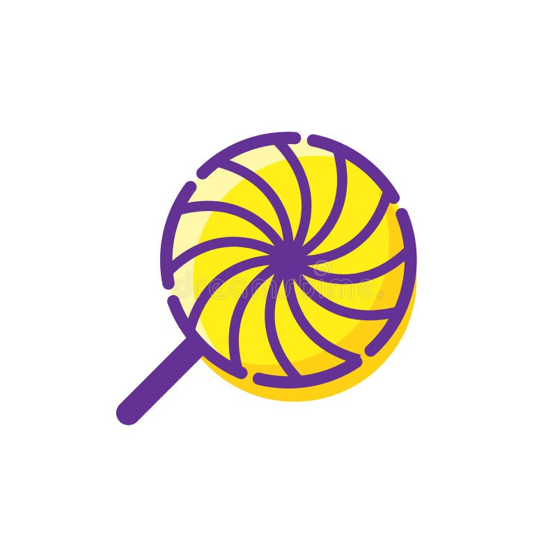 Yellow candy bonbon stock vector. Illustration of cane - 178579240