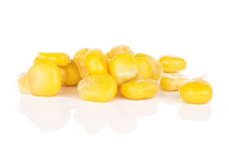 Yellow Canned Corn Isolated on White Stock Image - Image of healthy ...