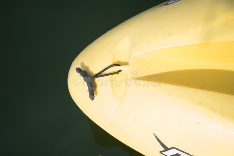 Yellow Canoe on Water, Top View Stock Image - Image of chalet ...