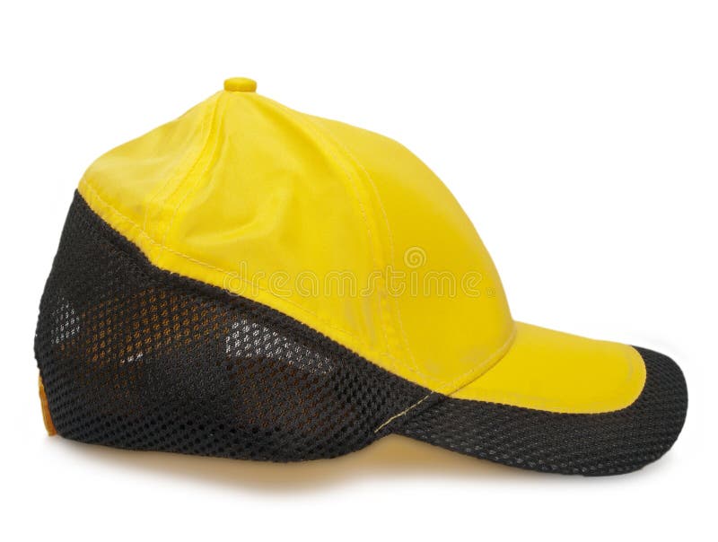 Yellow cap stock image. Image of athletic, visor, white - 28985647