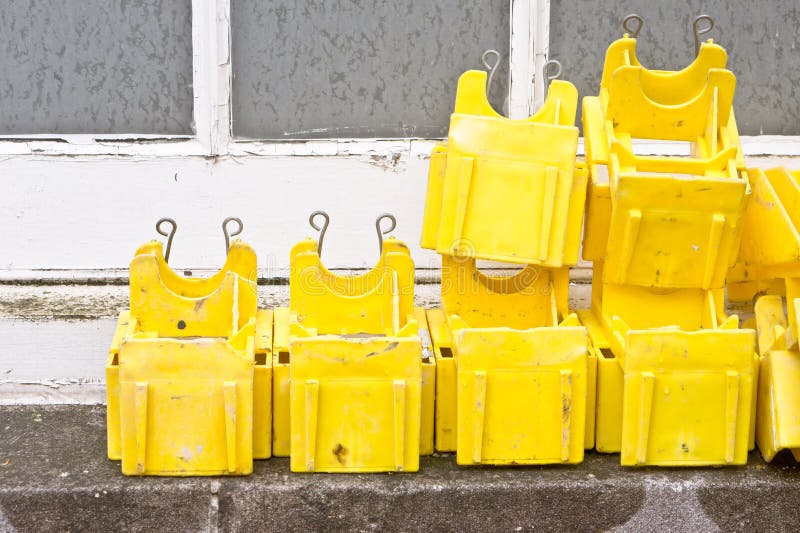 Yellow caps stock photo. Image of fastening, white, ledge - 54690324