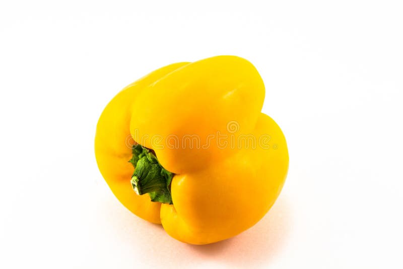 Yellow capsicum isolated stock photo. Image of ingredient - 44052518