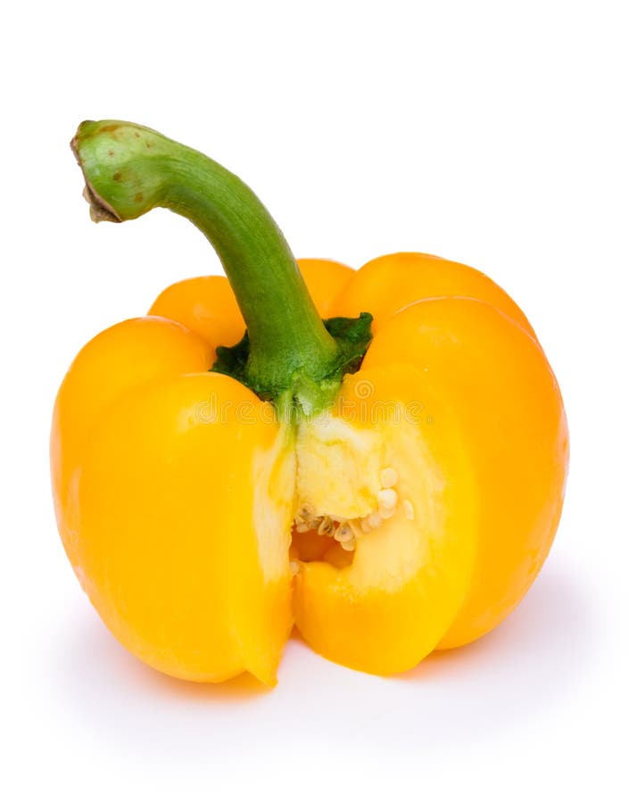 Yellow capsicum stock photo. Image of organic, ingredient - 46642008