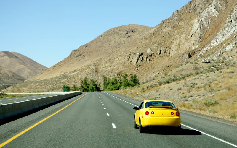 Yellow car stock photo. Image of scenic, bright, transportation - 3164968