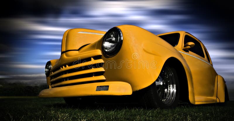 Yellow Car stock image. Image of custom, automobile, kustom - 9940313