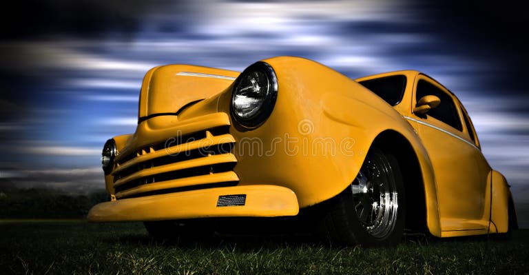Yellow Car stock image. Image of custom, automobile, kustom - 9940313