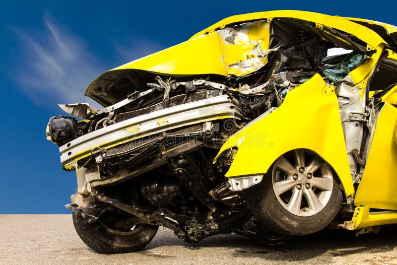 Car Accident and Wreckage stock image. Image of fortunate - 35661439