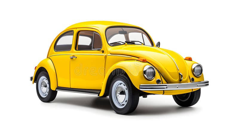 Yellow Car with Black Wheels Stock Illustration - Illustration of ...