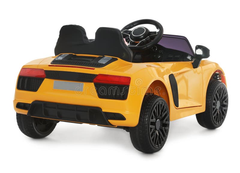 Yellow Car Isolated on White. Child`s Toy Stock Image - Image of child ...