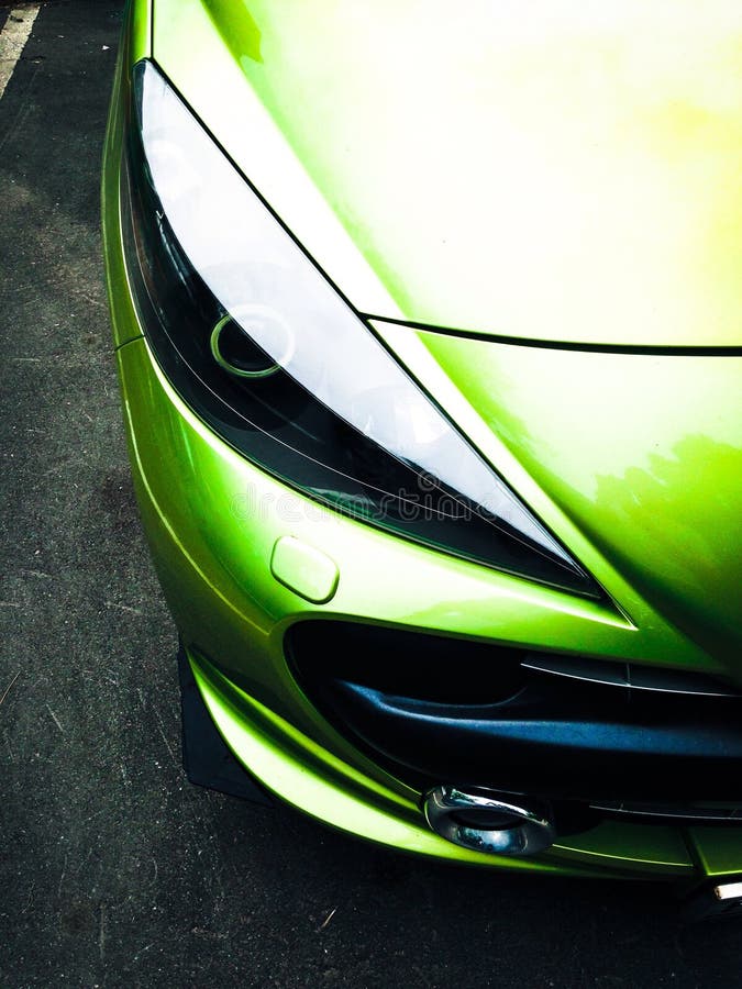 Yellow car stock image. Image of high, vehicle, close - 55920377