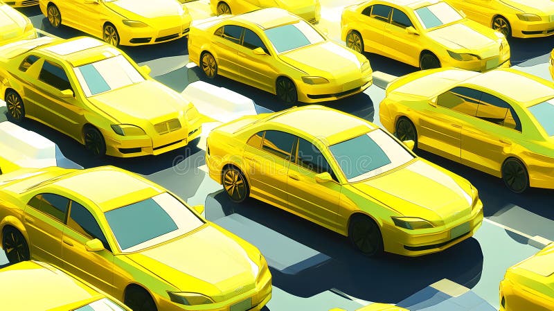 Yellow Car Traffic Congestion: a Visual Representation Stock ...