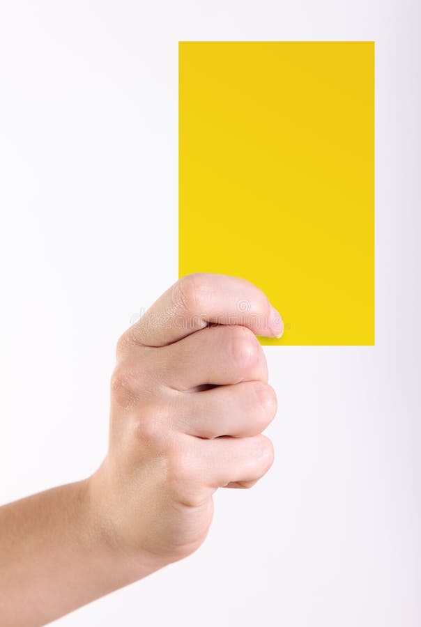 Warning Yellow Card and Red Card Stock Image - Image of soccer, board ...