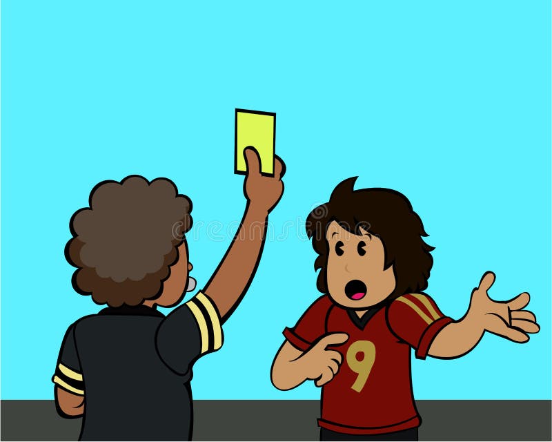 Yellow Card! stock vector. Illustration of card, spain - 15223539