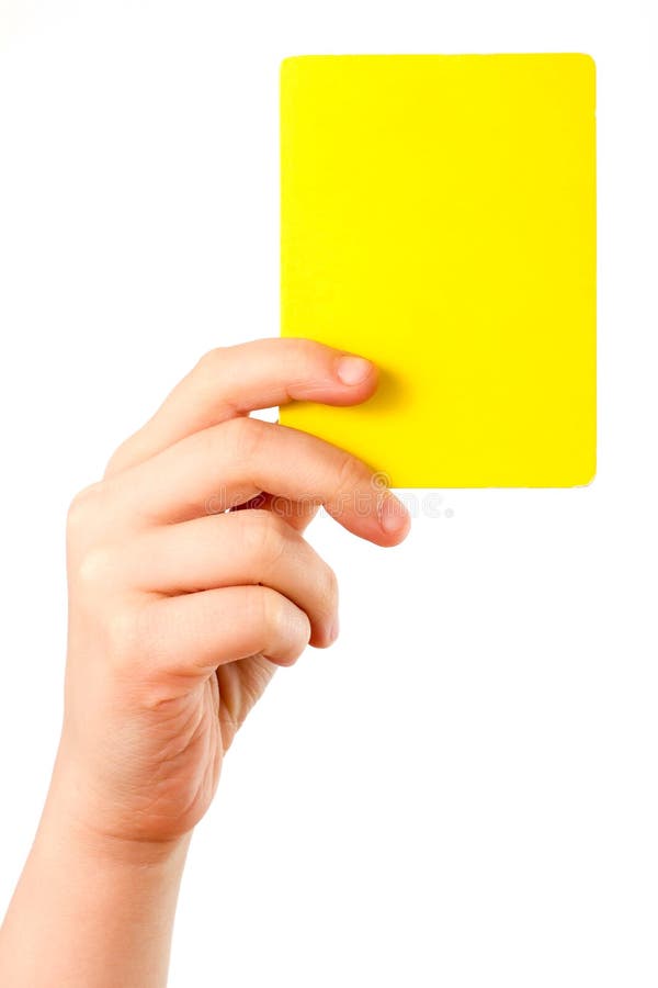 Yellow card stock image. Image of bench, send, whistle - 2717841