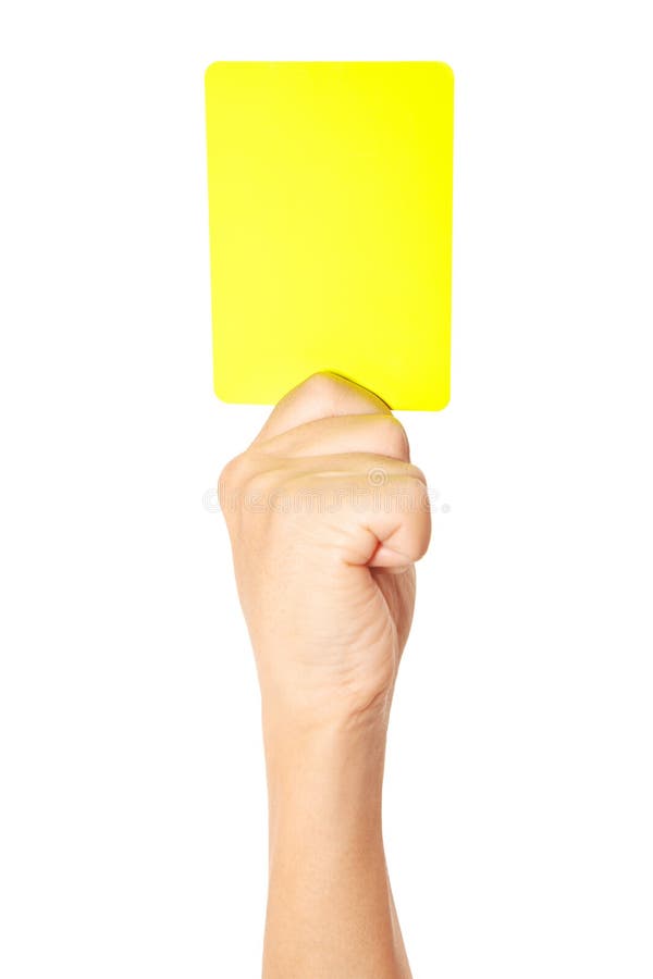 Yellow card stock photo. Image of body, warning, show - 98305114