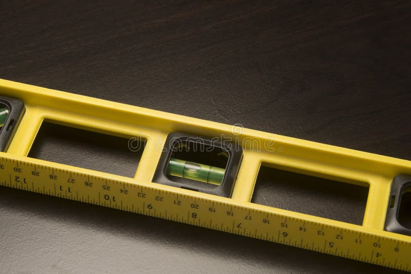 Yellow Carpenter s Level stock photo. Image of bubble - 68690912