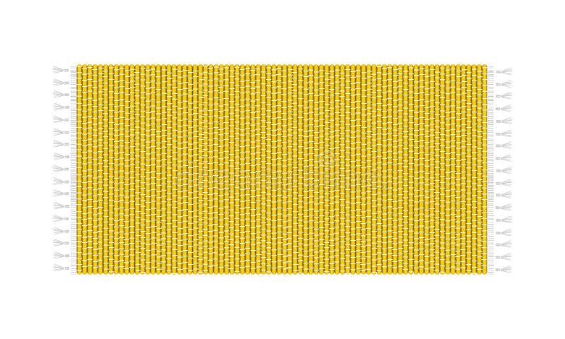 Yellow Carpet Illustration, Isolated on White Background. Rug Top View ...