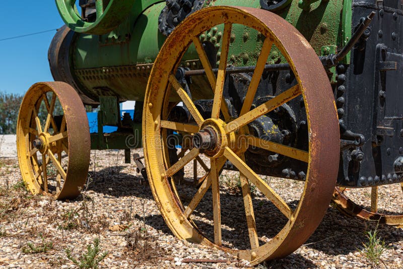 Yellow Carriage Wheels with History Editorial Photo - Image of museum ...
