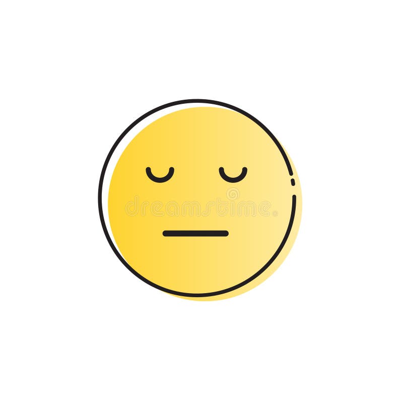 Yellow Cartoon Face Sad Negative People Emotion Icon Stock Vector ...