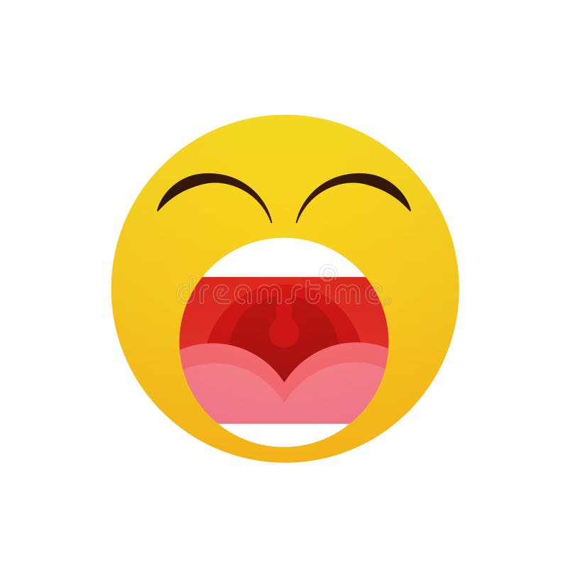 Yellow Cartoon Face Screaming People Emotion Icon Stock Vector ...