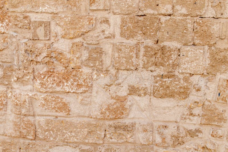 Yellow Castle Old Stone Pattern Texture Wall Close Stock Photo - Image ...