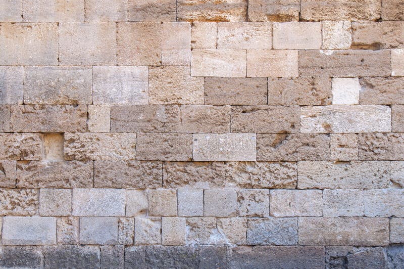 Yellow Castle Rough Pattern Stone Block from Ancient Structure Stock ...