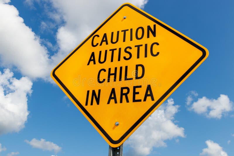 Autistic Child Area Sign stock image. Image of area, signpost - 9990847
