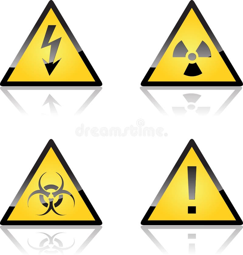 Warning labels stock vector. Illustration of corrosive - 28793215