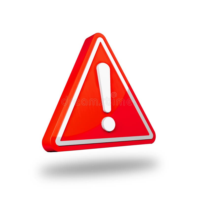 Yellow Caution Sign with Exclamation Mark Isolated on White Background ...