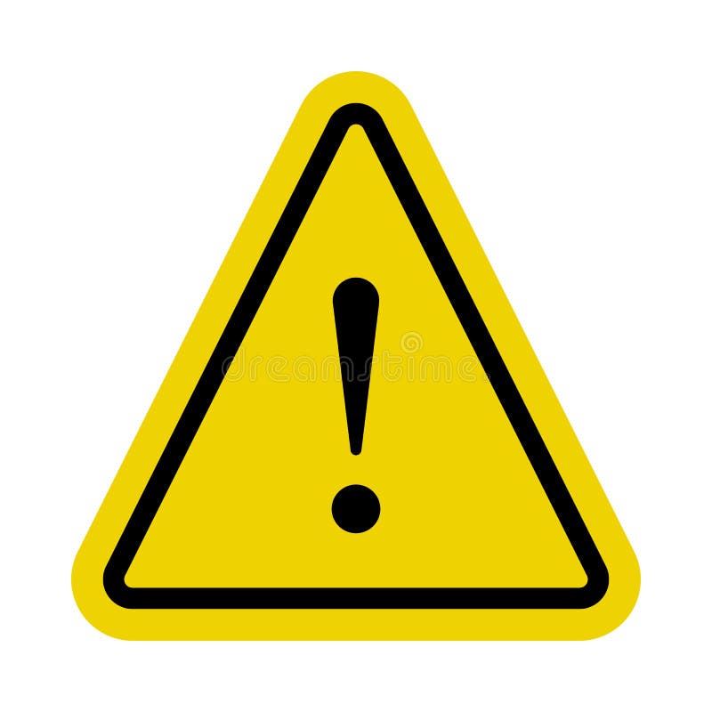 Yellow Caution Sign Vector stock vector. Illustration of caution ...