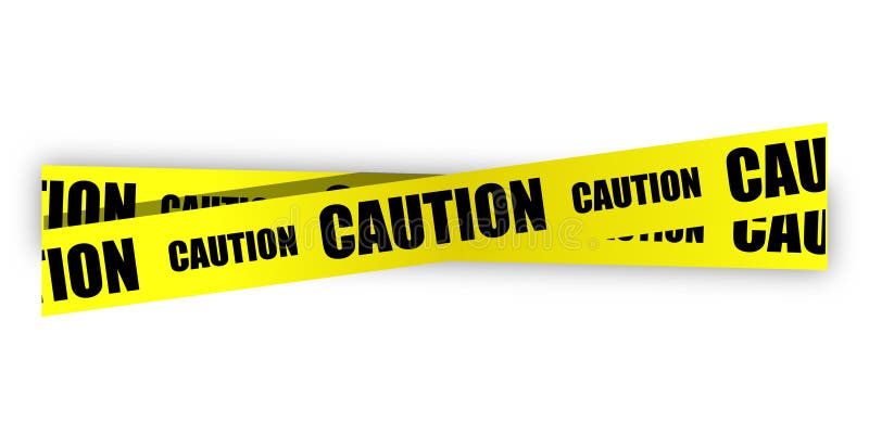 Yellow Caution Tape Illustration Design Stock Illustration ...