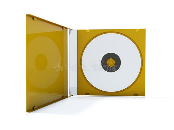 Yellow cd box stock illustration. Illustration of interface - 8030222