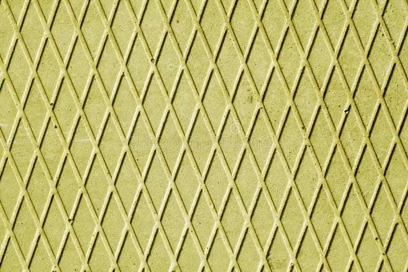 Yellow Cement Floor with Rhombus Pattern. Stock Image - Image of floor ...