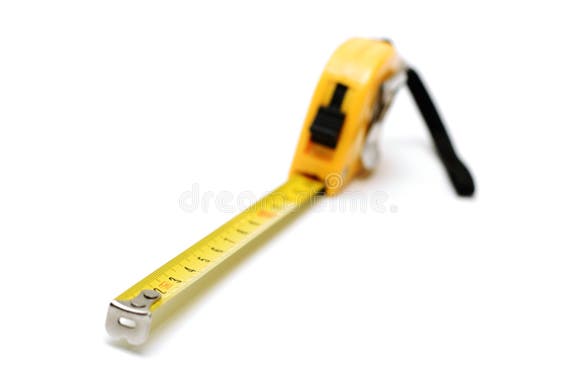 Yellow centimeter isolated stock image. Image of measurement - 12700555