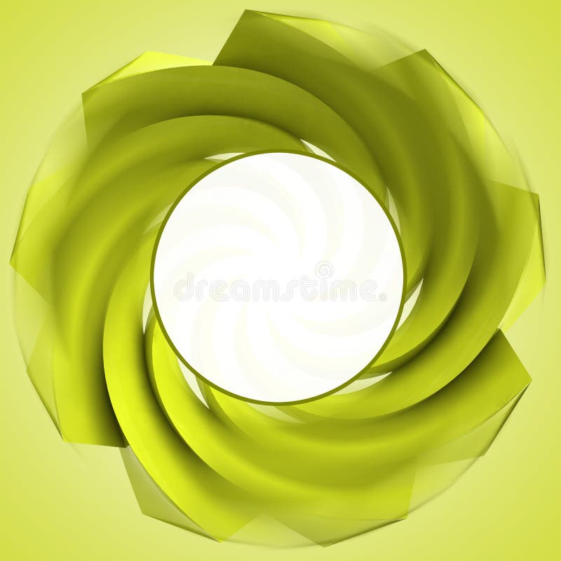Yellow Central Swirl Isolated with Blank Circle Stock Illustration ...