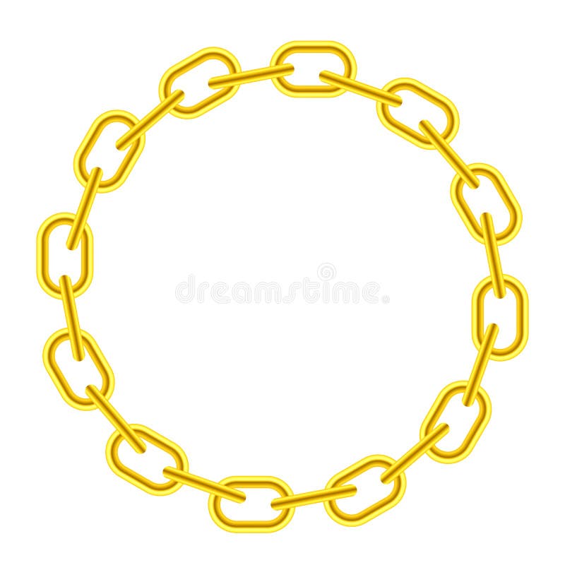 Yellow Chain Triangle Frame Stock Vector - Illustration of connection ...
