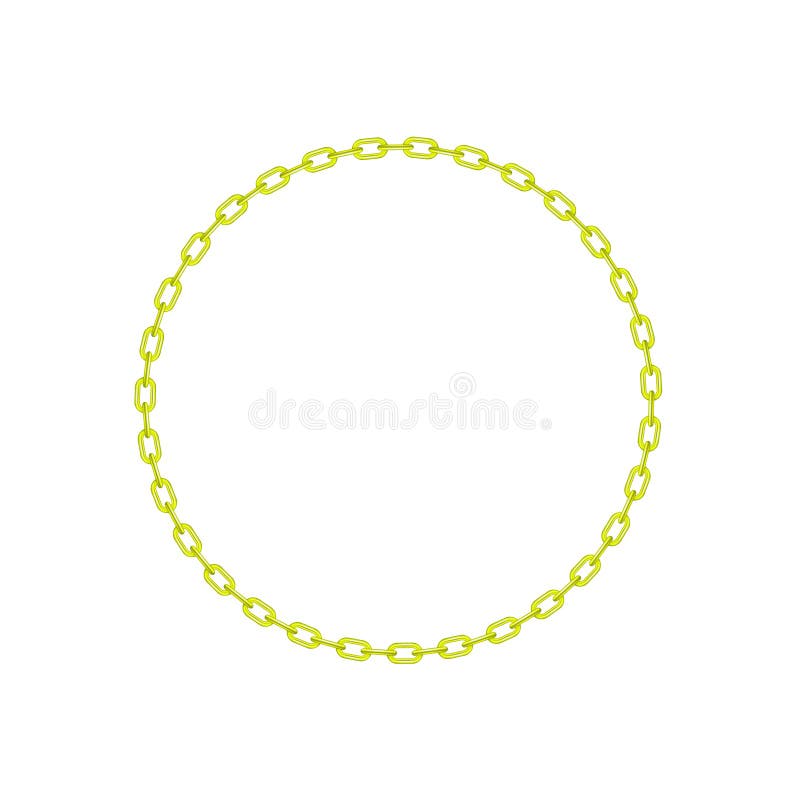 Yellow Chain Triangle Frame Stock Vector - Illustration of connection ...