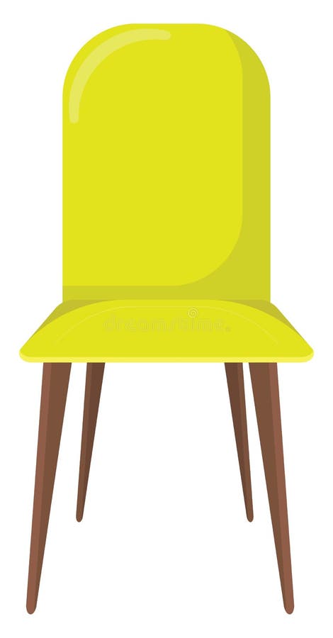 Yellow chair, icon stock vector. Illustration of style - 261383423