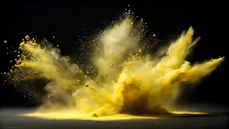 Yellow Chalk Explosion: a Study in Movement Generative AI Stock ...