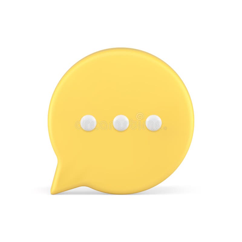 Yellow Chat Bubble Speech Think Message Cyberspace Dialogue 3d Icon ...