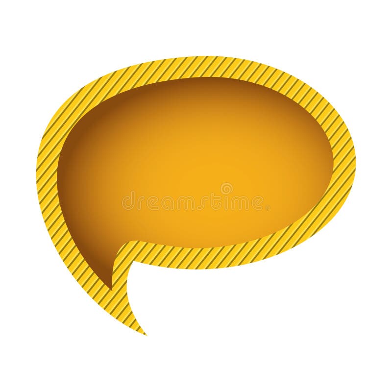 Yellow chat bubble icon stock illustration. Illustration of bubble ...