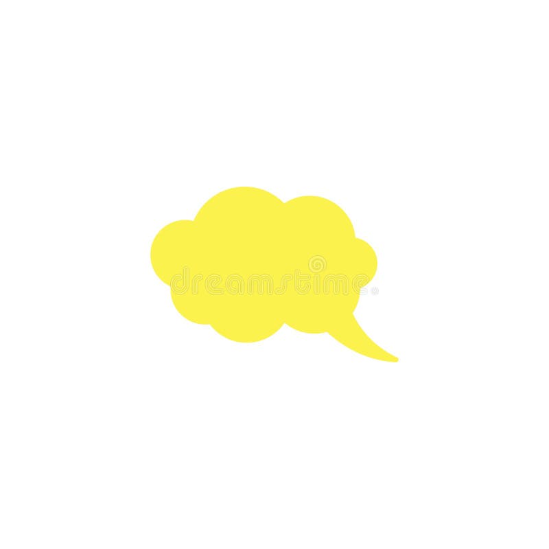Yellow Chat Speech Bubble with on White Background. Stock Vector ...
