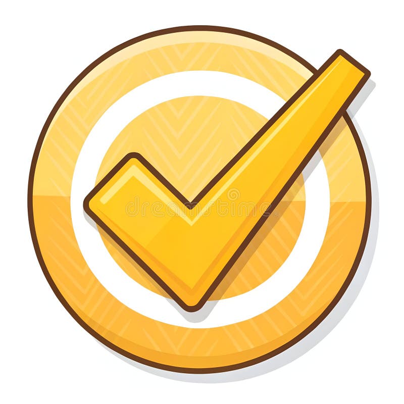 Yellow Check Mark Consent 3d Icon Vector Illustration Stock Vector ...