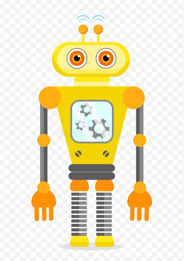 Yellow Robot Character Stock Illustrations – 1,211 Yellow Robot ...