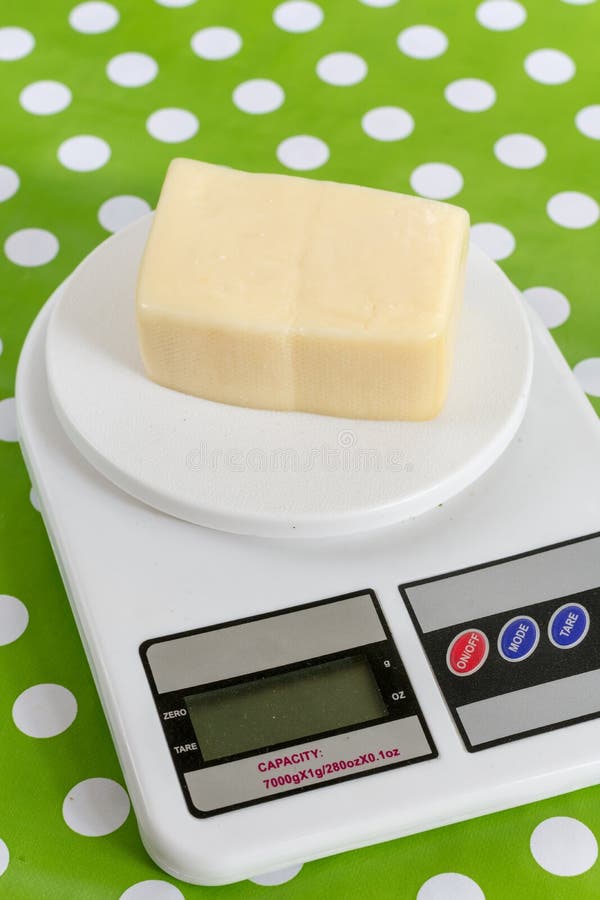 Piece Yellow Cheese Kitchen Digital Scale Stock Photos - Free & Royalty ...